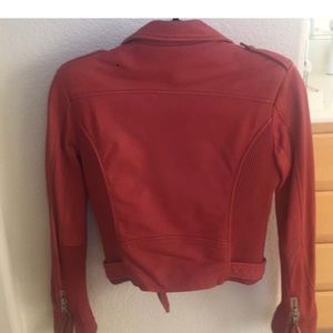 IRO | Jackets & Coats | Iro Cherry Red Leather Jacket | Poshmark